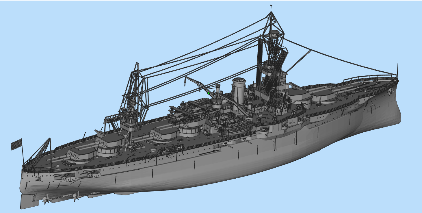 STL file warship・Template to download and 3D print・Cults