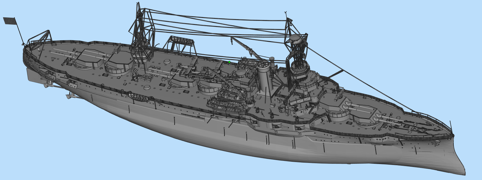STL file warship・Template to download and 3D print・Cults