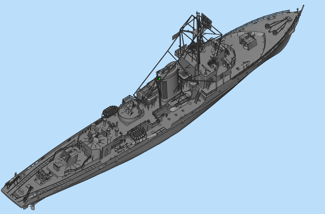 STL file World War II cruiser・3D printable model to download・Cults