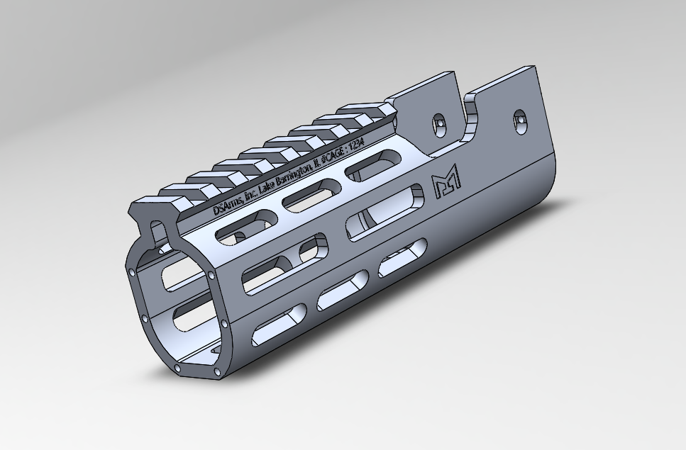 STL file FAL/SA58 Rail extension 🔫・3D print model to download・Cults