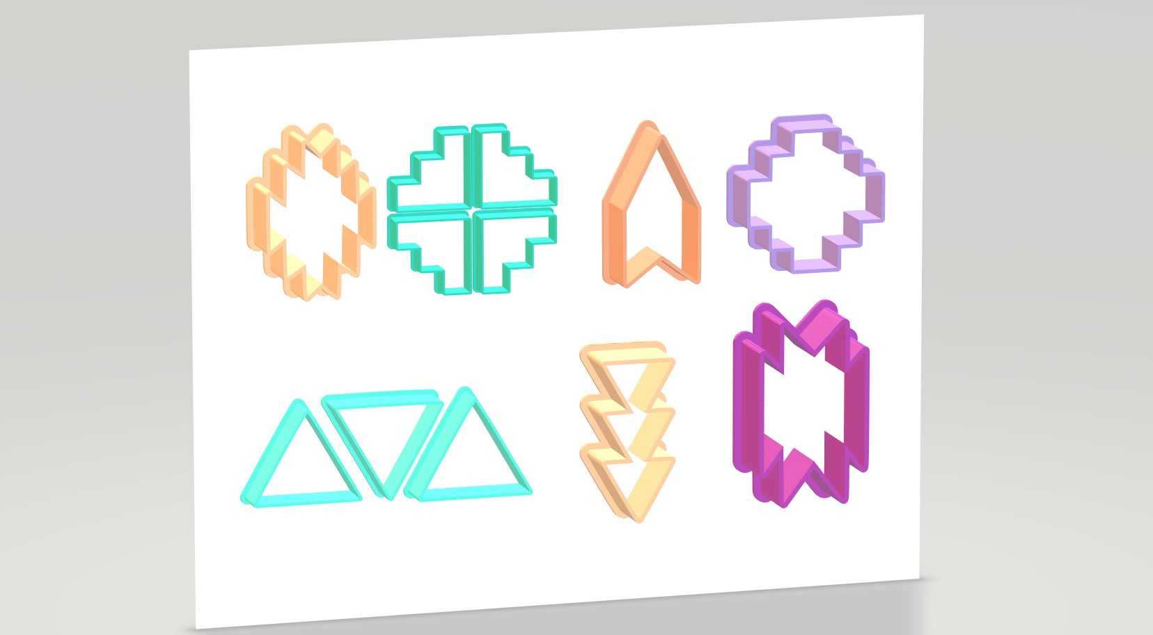 STL file AZTEC TRIBAL SHAPES CLAY CUTTER SET・3D printer design to ...