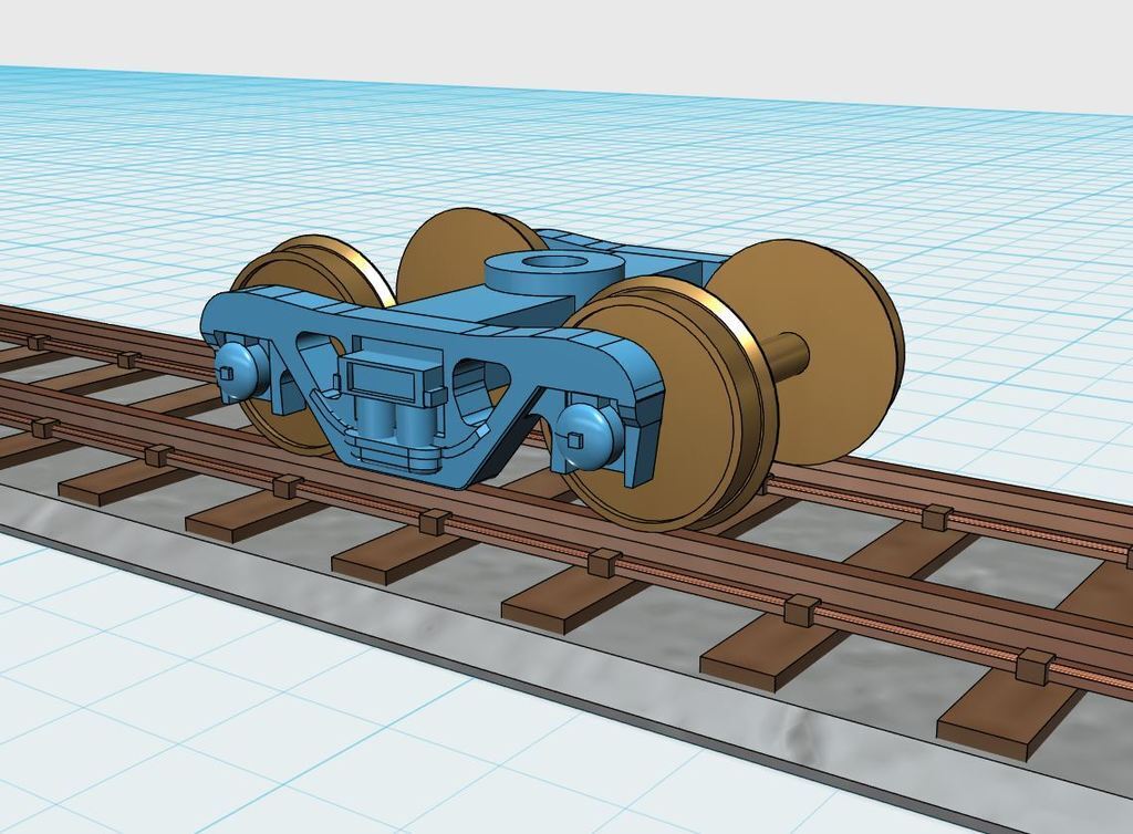 Fichier STL gratuit Bogie de fret de Tasmanie - échelle HO, jauge 12 mm ...