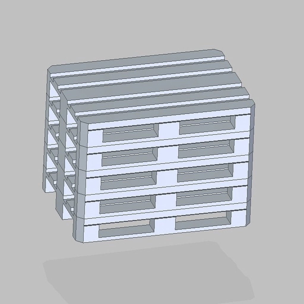 Fichier 3D gratuit 1/10 1/14,5 1/16 5er Palettenstapel LowRes 🚁・Design pour imprimante 3D à ...