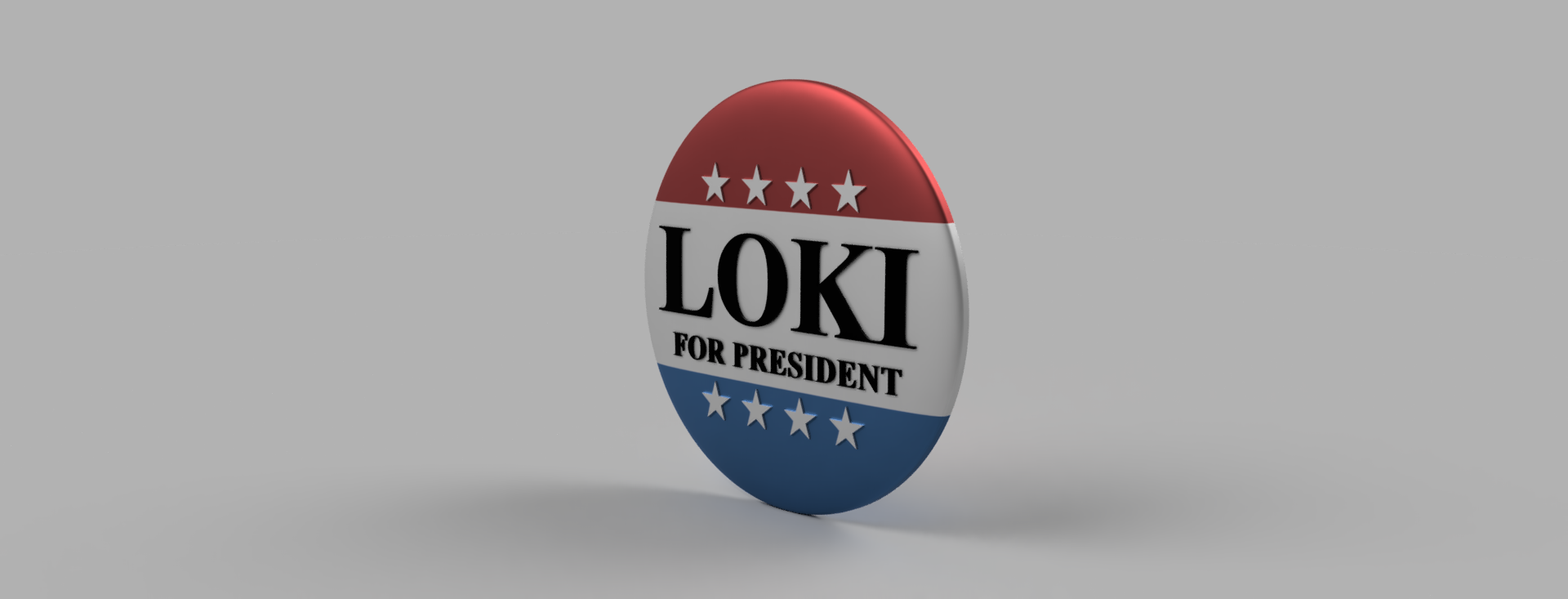 STL file Loki For President Pin・3D print object to download・Cults