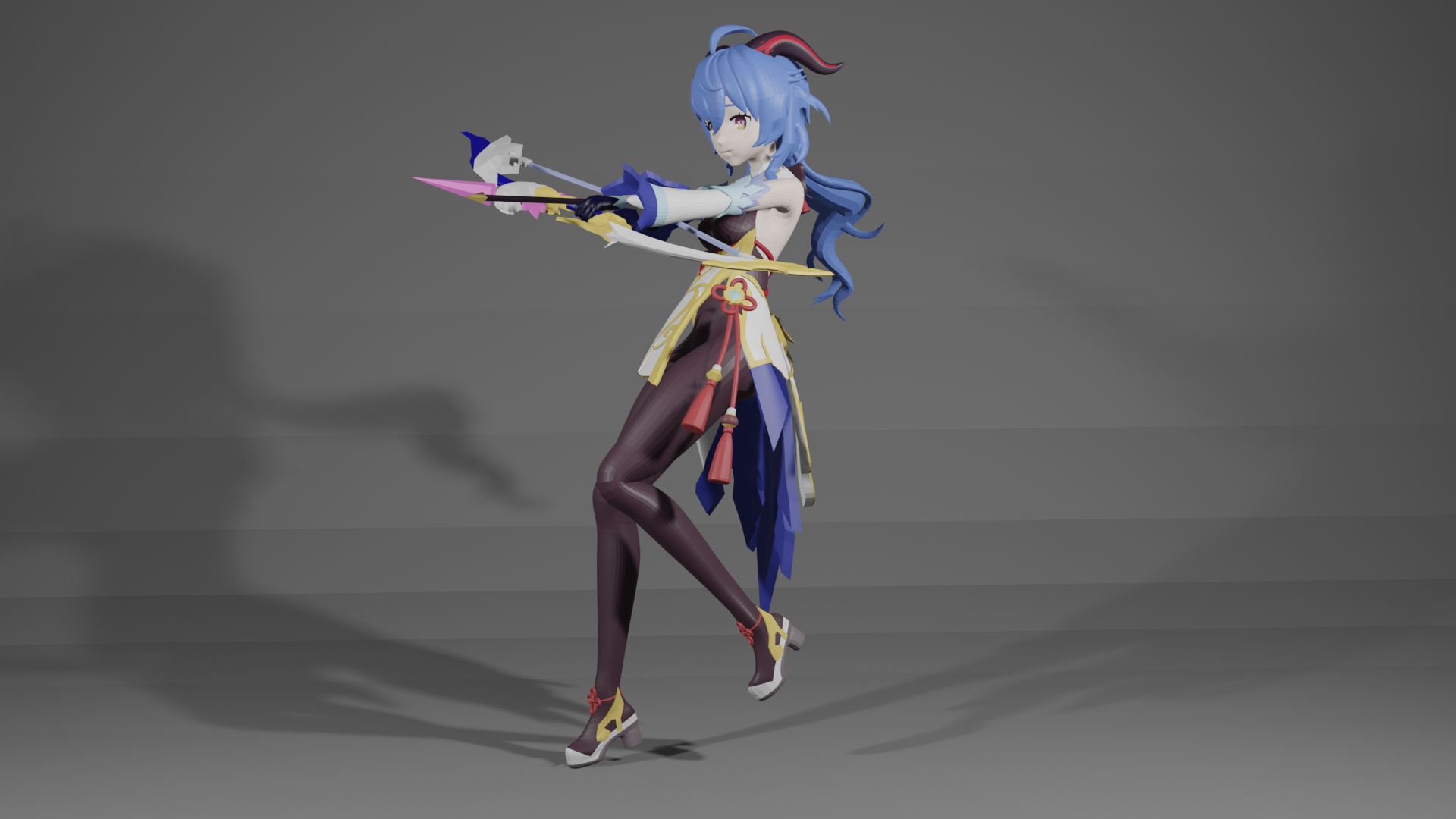 Archivo OBJ Ganyu with Amo's bow・Plan para descargar y imprimir en 3D・Cults
