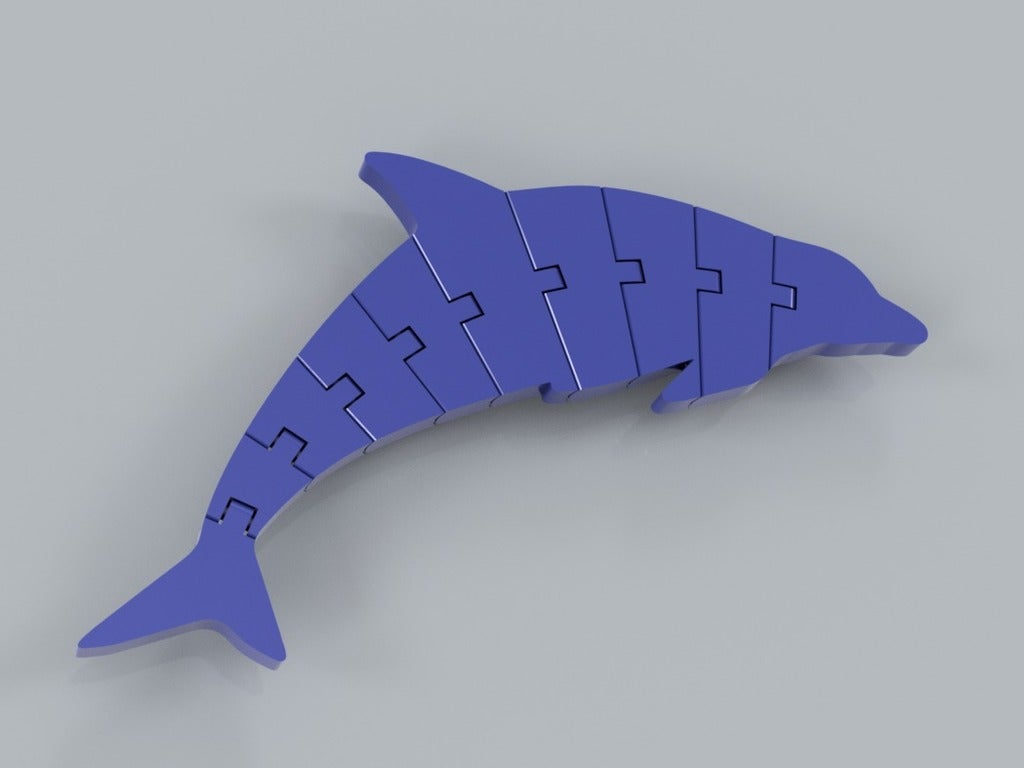 Free STL file Flexi Articulated Dolphin 1・3D printable model to ...