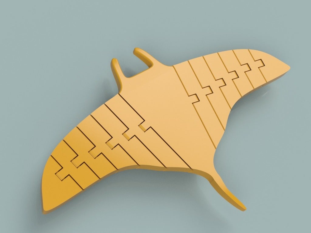 Free STL file Flexi Articulated Manta Ray 🎲・Model to download and 3D print・Cults