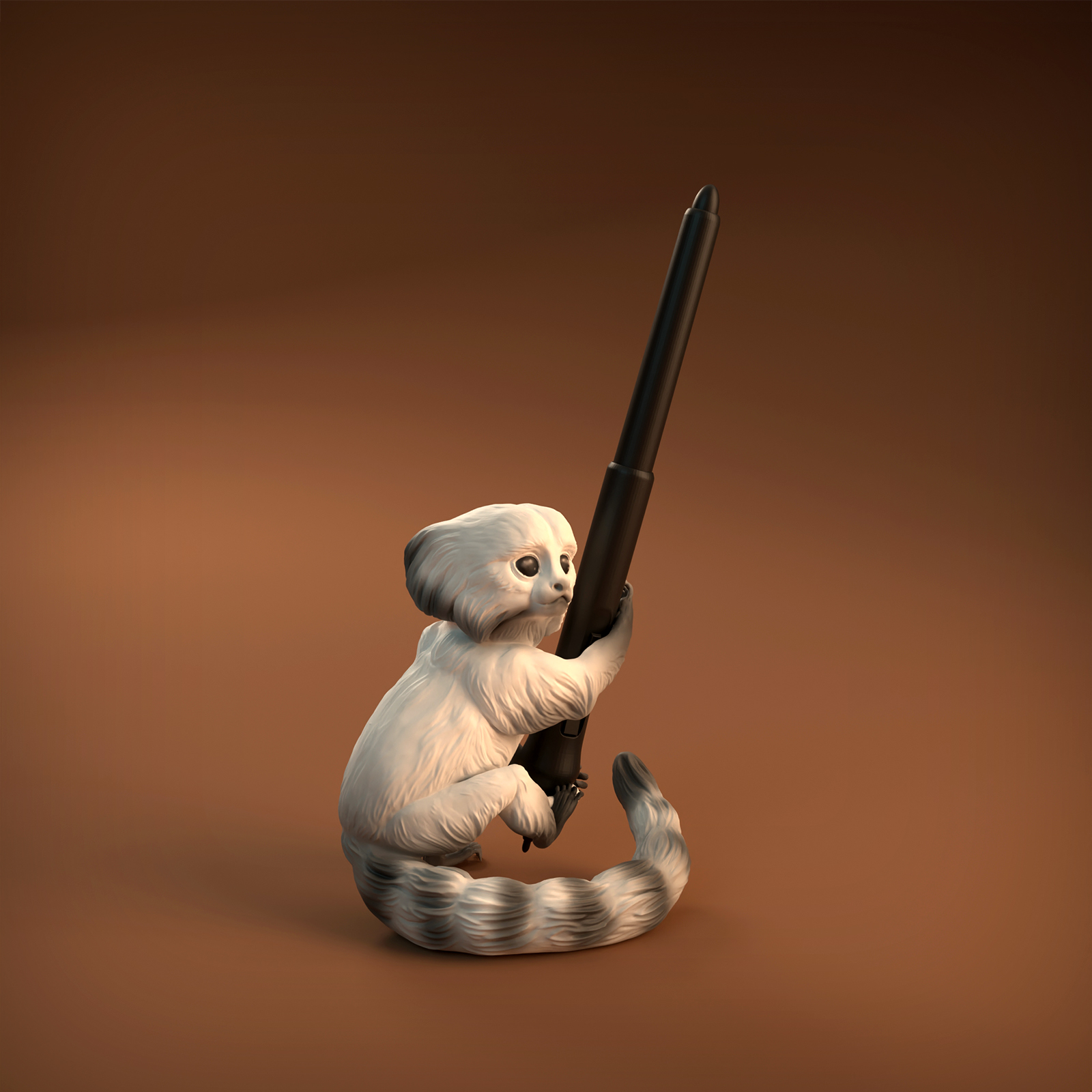 3D file Pygmy Marmoset Pen Holder - Pre-Supported・3D print design to ...