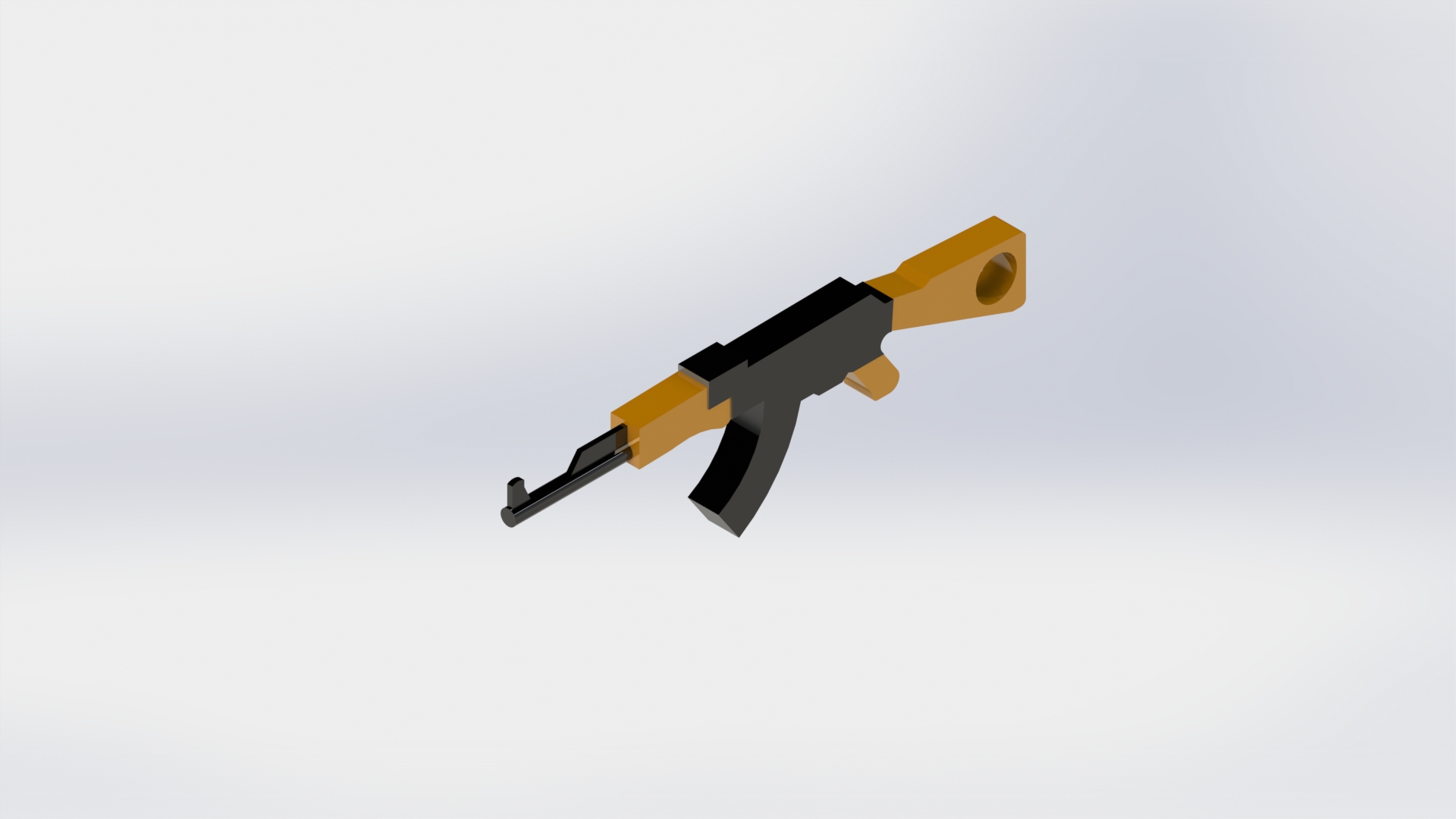 STL file Keychain AK47 🗝️・3D printer model to download・Cults