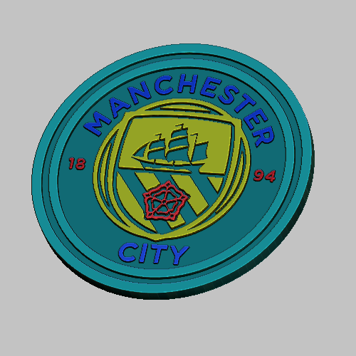 Файл STL Manchester city logo soccer 3D・Модель для загрузки и печати в ...
