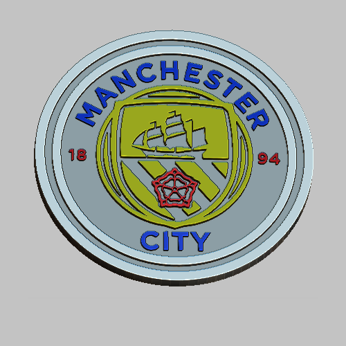 Файл STL Manchester city logo soccer 3D・Модель для загрузки и печати в ...