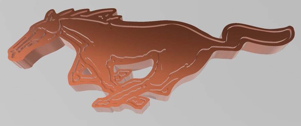 Free STL file Mustang Logo 3D | Ford Mustang・3D printing idea to ...