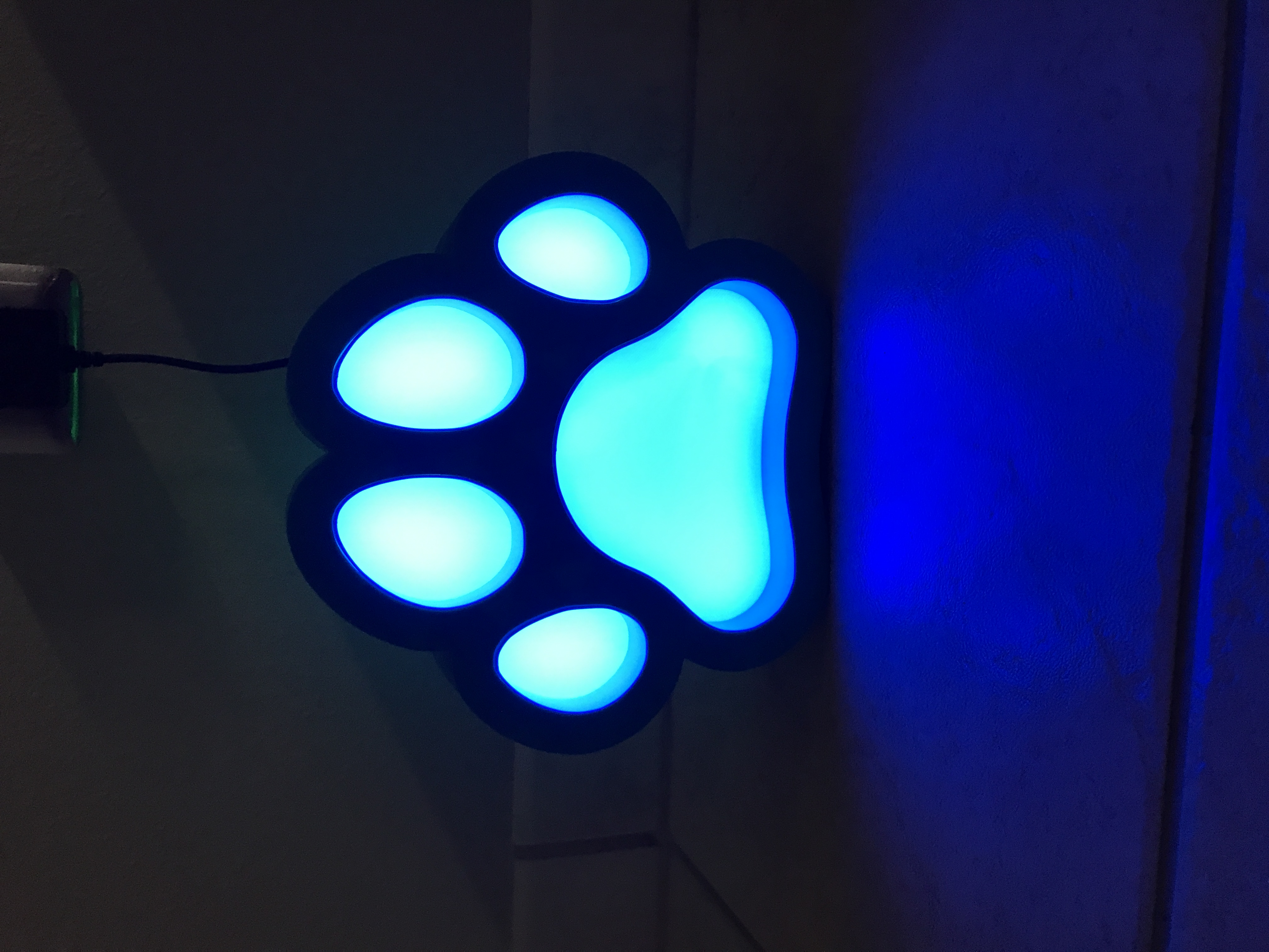 STL file LED Paw Print Lamp・3D printing template to download・Cults