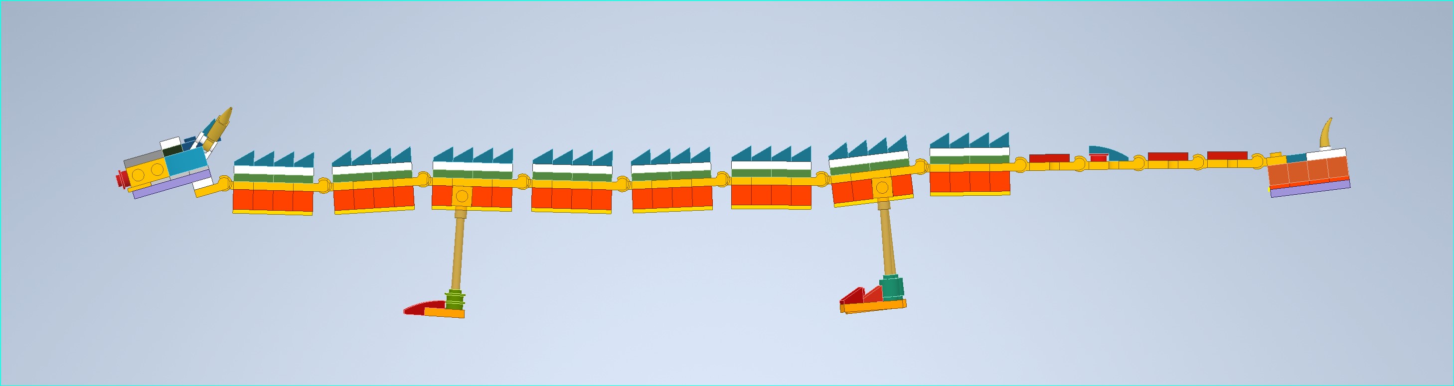 Файл STL The LEGO Chinese Dragon 🐉・Шаблон для загрузки и 3D-печати・Cults