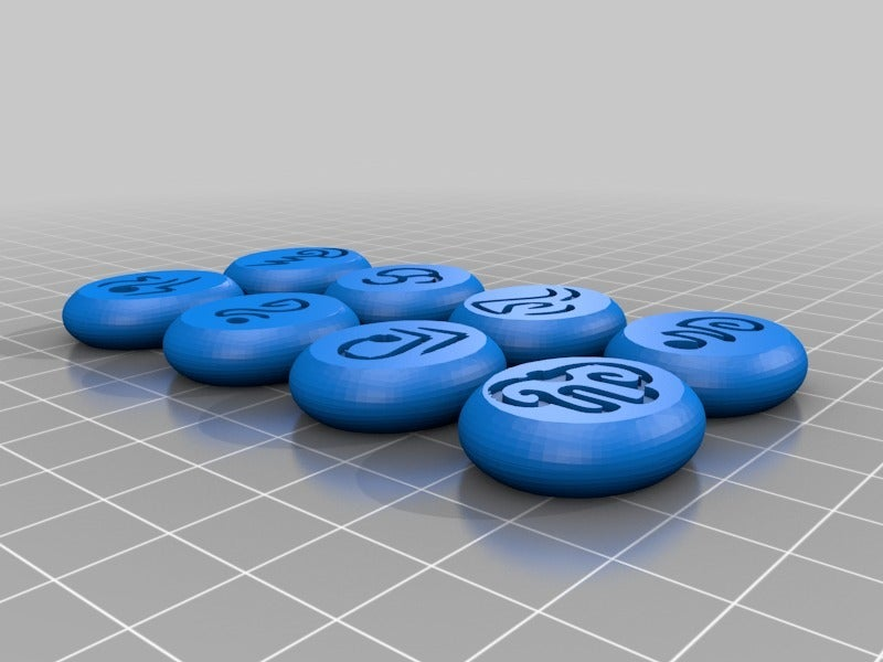 Free STL file Runestones of the Elements・3D printer design to download ...