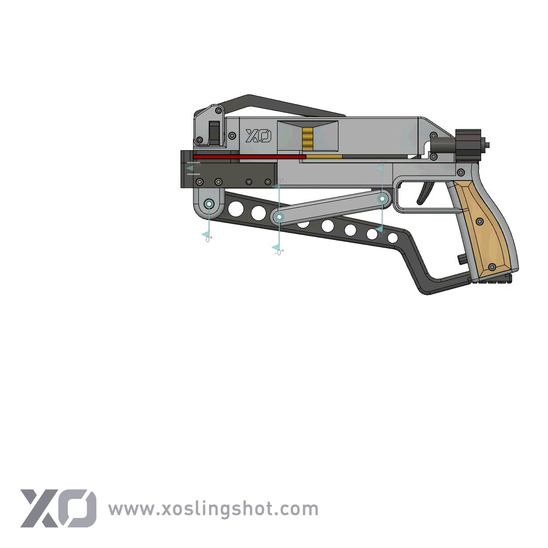 3D file XOSlingshot lever repeating slingbow gun like a crossbow pistol ...