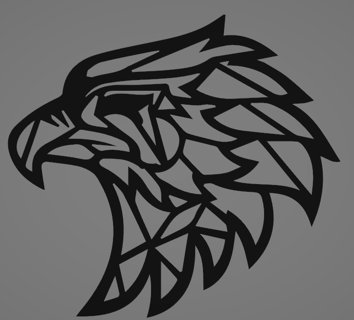 Free STL file eagle 2d 🦅・Object to download and to 3D print・Cults