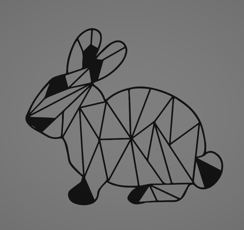 Free STL file Rabbit 2d・3D printing design to download・Cults