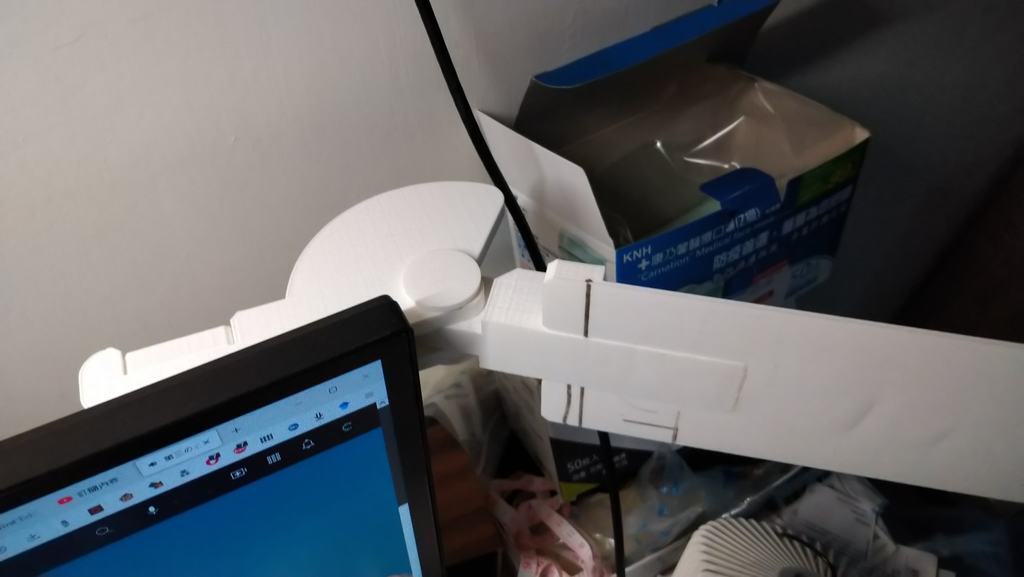Free STL file DIY 13.3 inch Monitor Support Arm for No VESA Mount ...