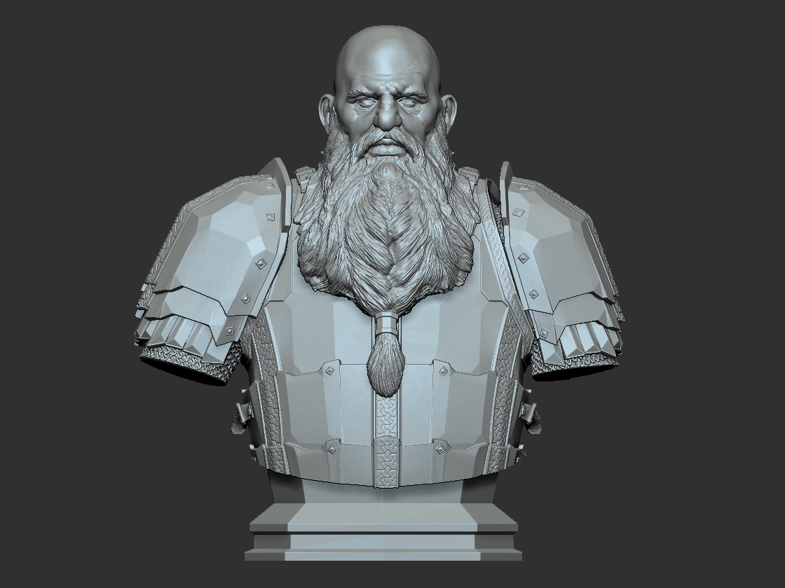 Free STL file Iron Hill Dwarf Bust - Nopressuported 👤・3D printer design ...
