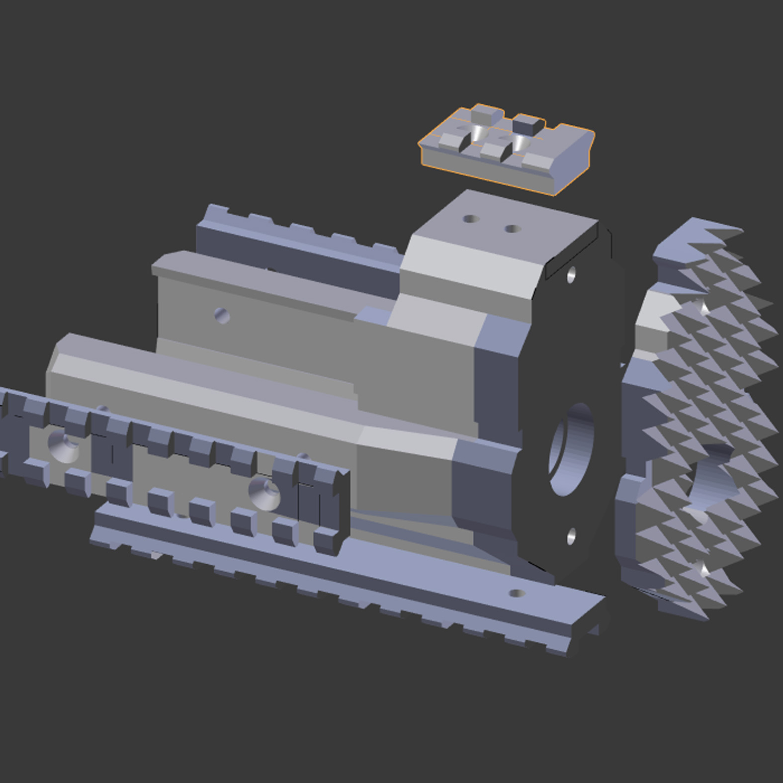 STL file KWA Kriss Vector Spike Rail・Template to download and 3D print ...