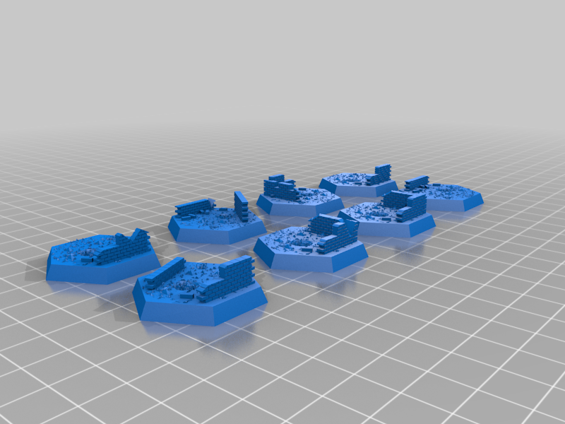 Free STL file Hex Base - Rubble・3D printer design to download・Cults