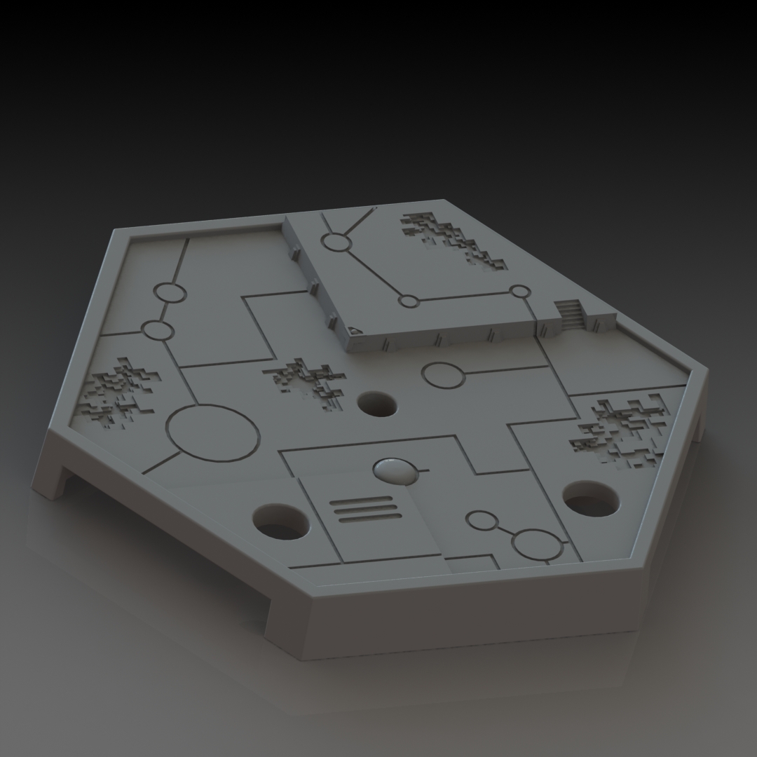 3D file Aeronautica Necron Bases Collection 1 ⚔・Model to download and ...