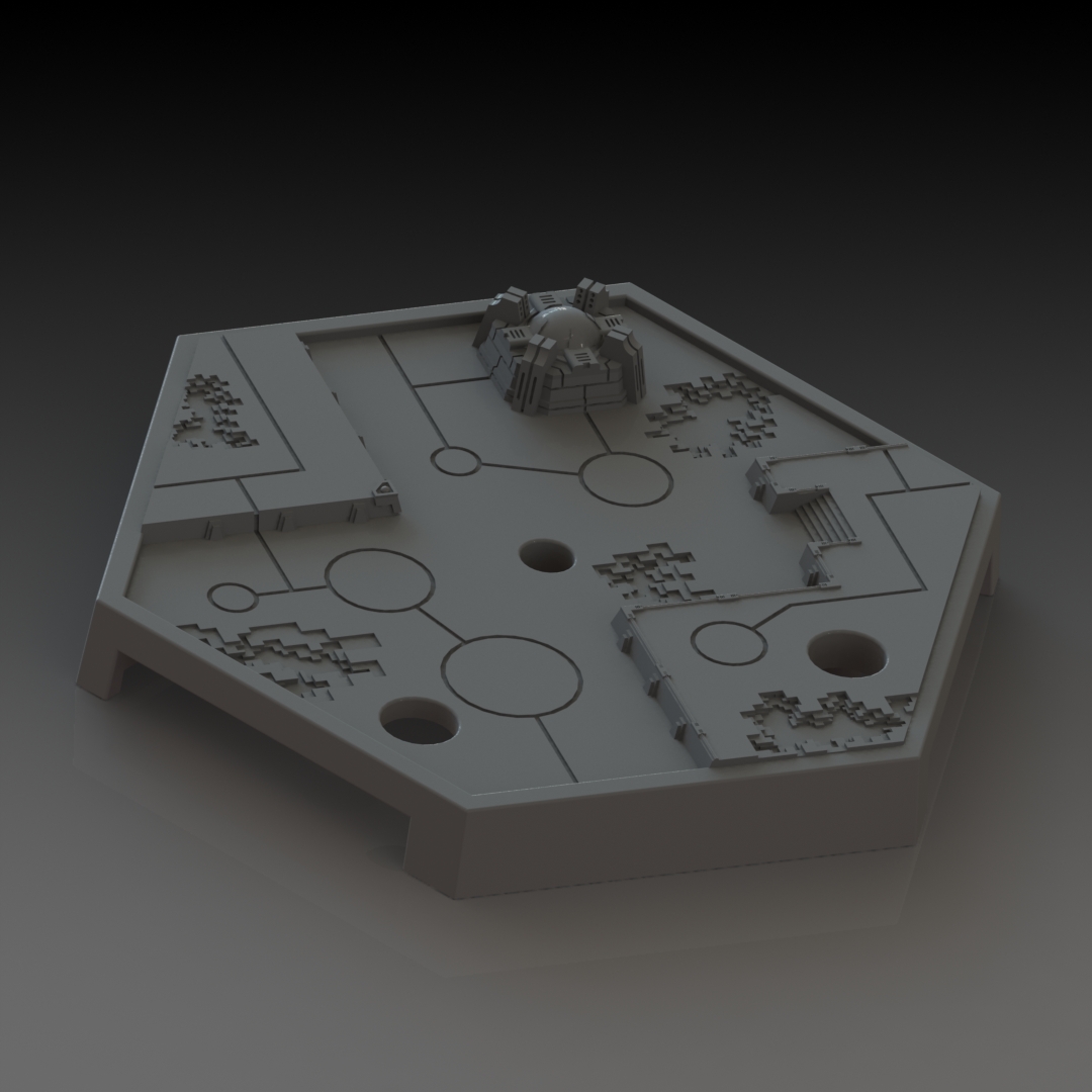 3D file Aeronautica Necron Bases Collection 1 ⚔・Model to download and ...