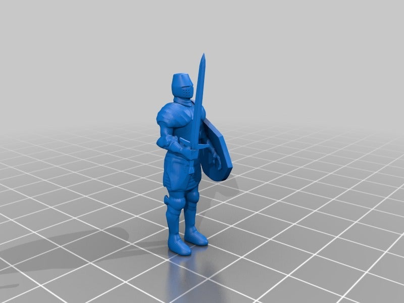 Archivo STL gratis Caballeros con espadas, escudos y lanzas ♟・Objeto ...