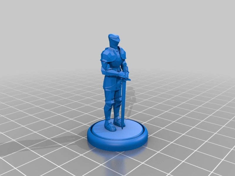 Free STL file 28mm_knight_with_longsword(lowpoligon)・3D printer design ...
