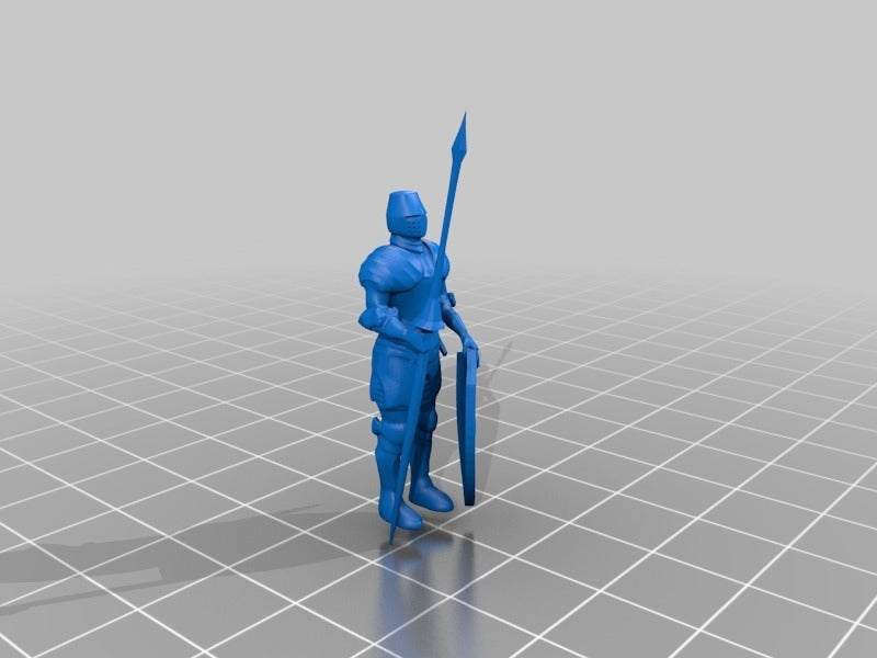 Archivo STL gratis Caballeros con espadas, escudos y lanzas ♟・Objeto ...