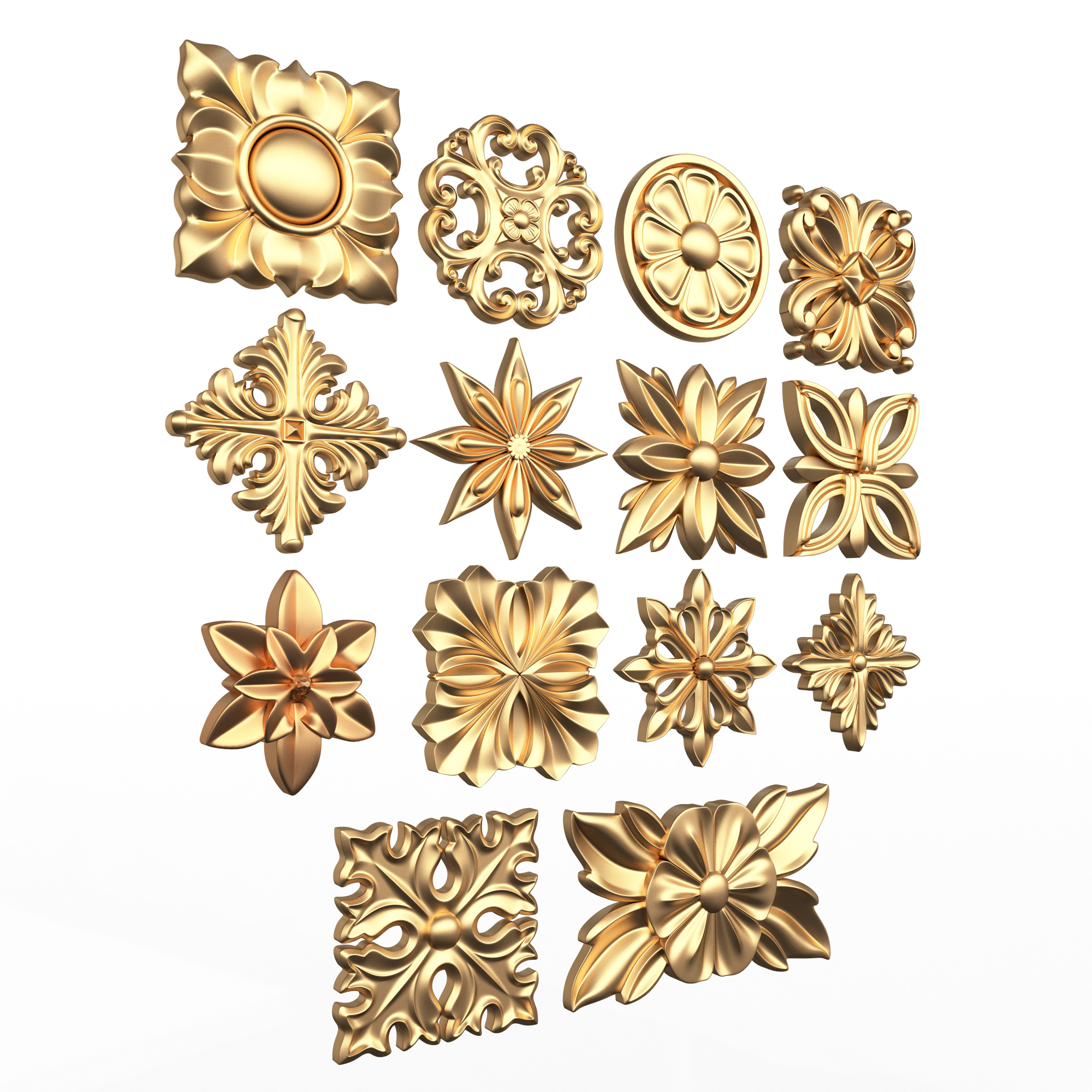 STL file Rosette Carved Collection CNC 🏵️・3D printer model to download ...