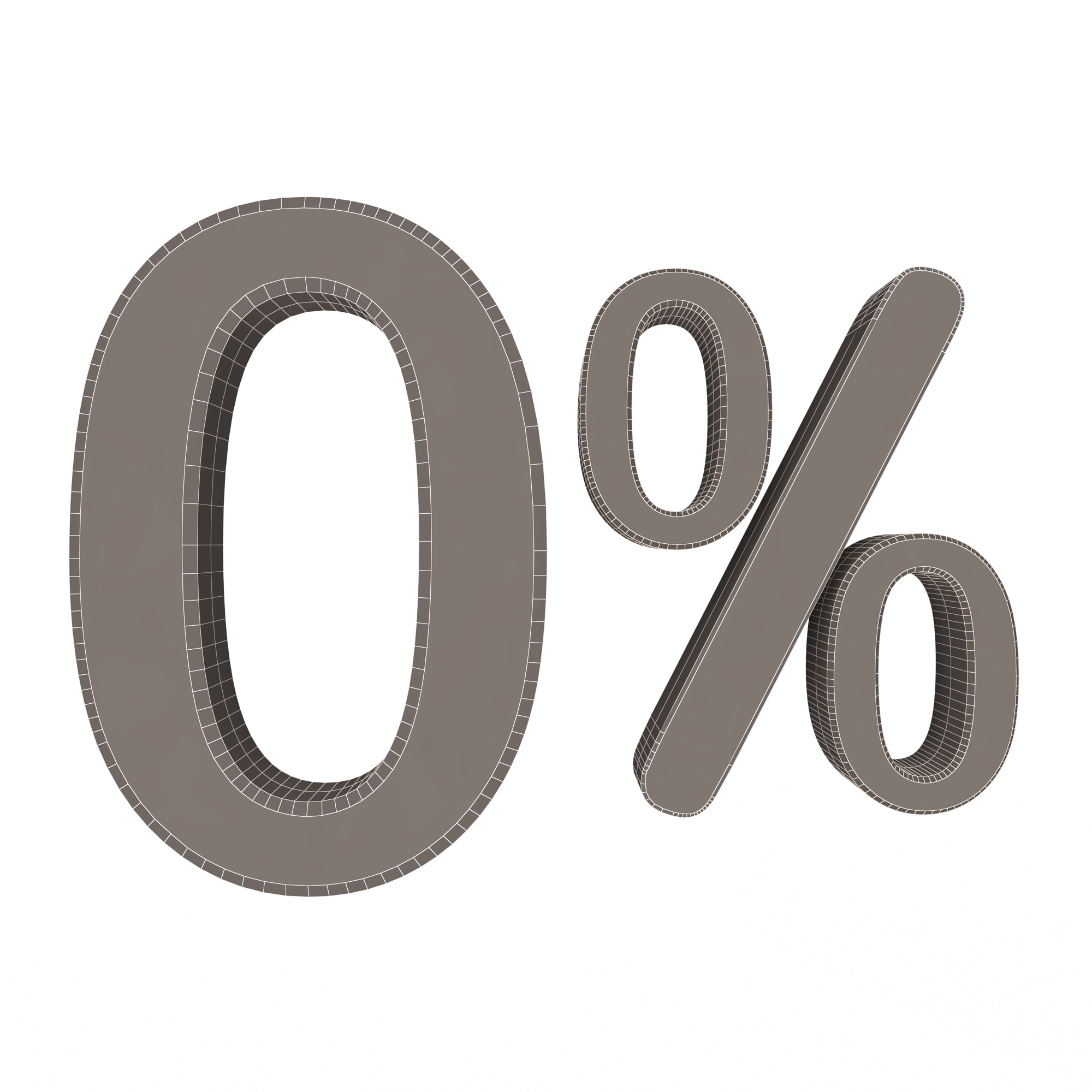 Archivo 3D Cartel verde de cero por ciento 🔧・Plan imprimible en 3D para ...