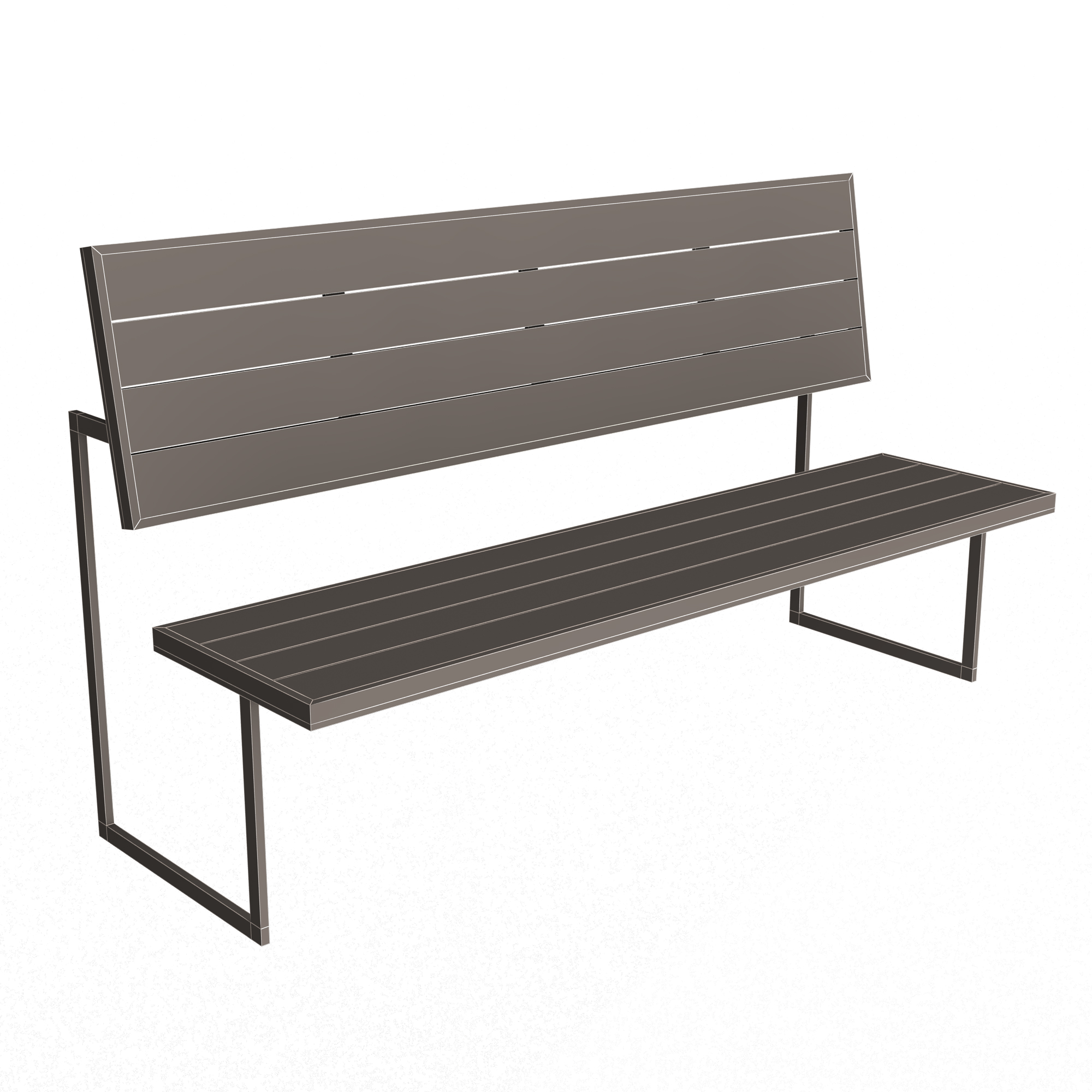Modern Street Bench