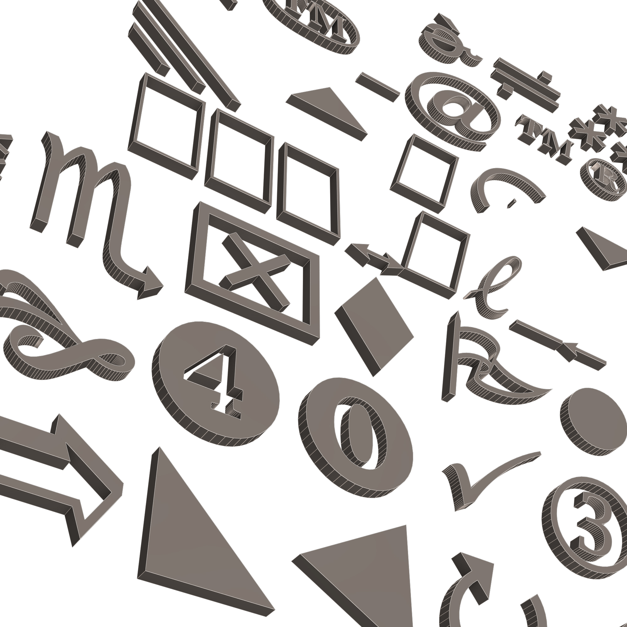 3D-Datei Symbole Pack 01・Modell zum Herunterladen und 3D-Drucken・Cults