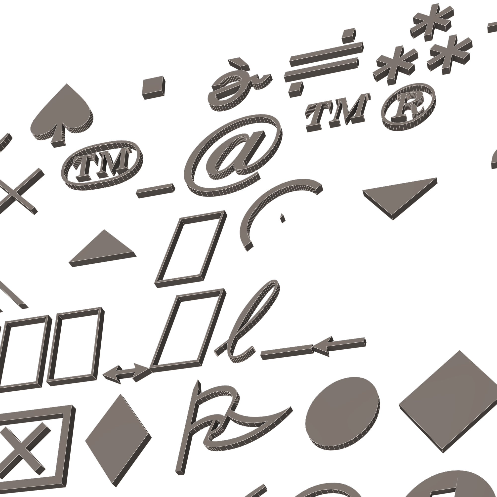 3D-Datei Symbole Pack 01・Modell zum Herunterladen und 3D-Drucken・Cults