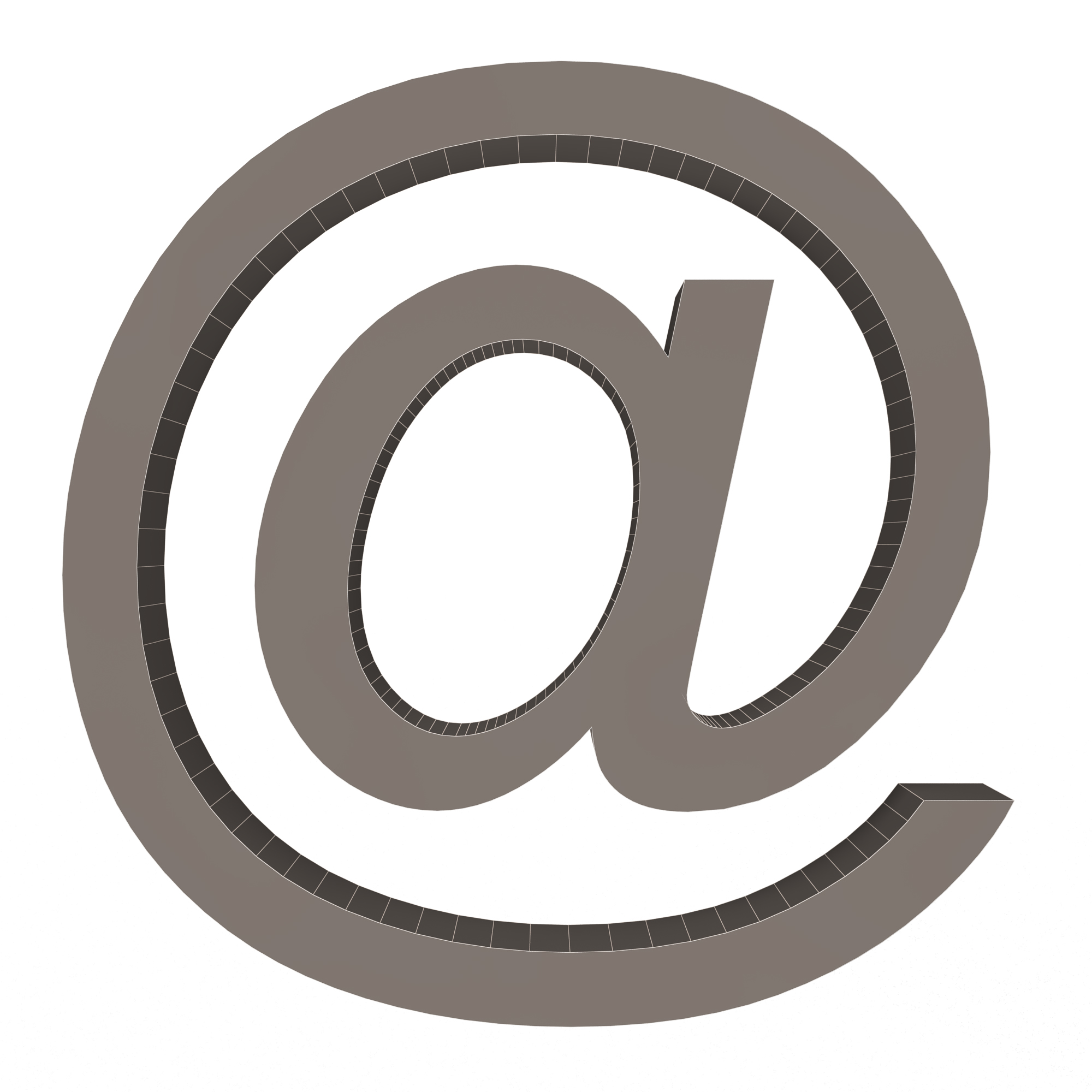 Archivo 3D Icono Arroba 🕸️・Diseño de impresión en 3D para descargar・Cults