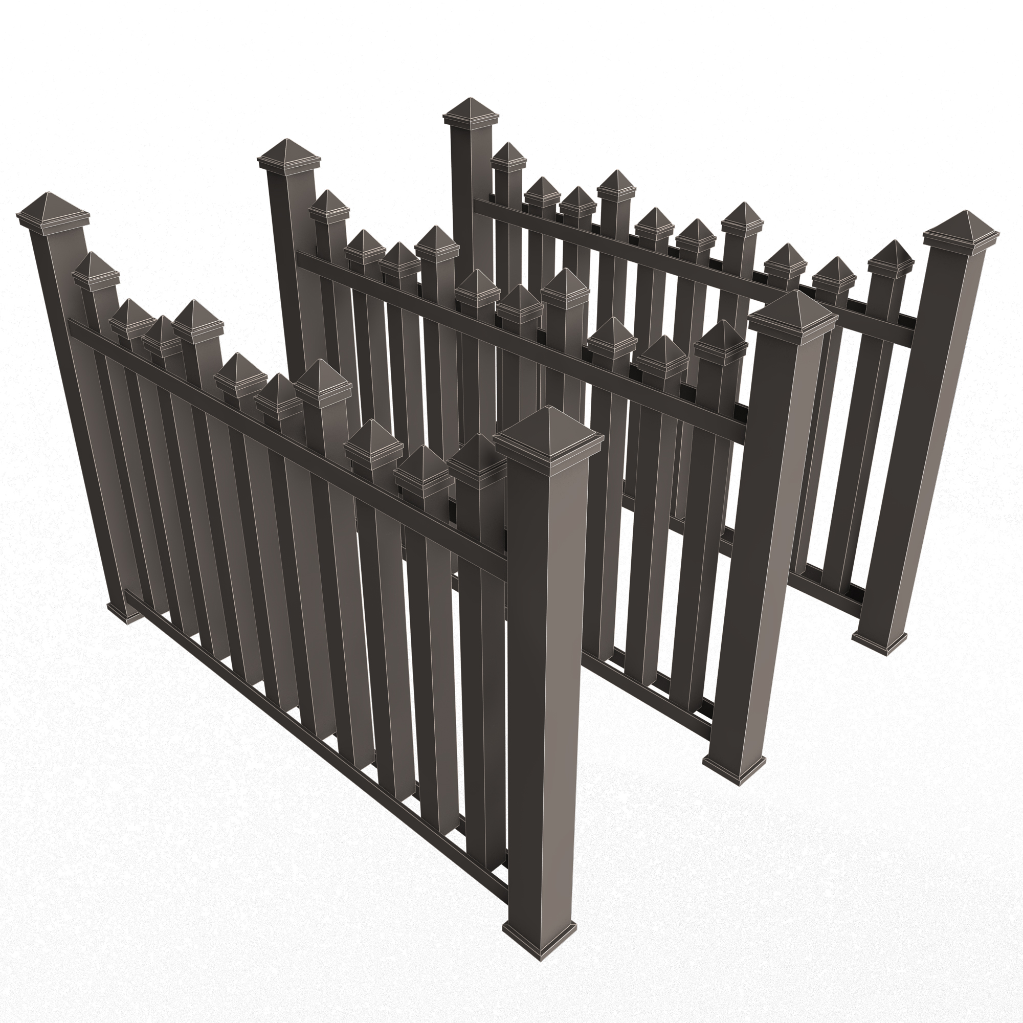 3D file Wooden Fence 01 🪵・3D print design to download・Cults