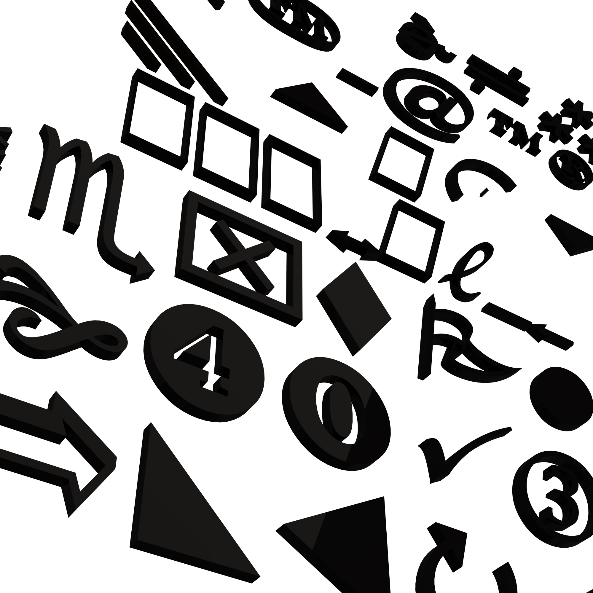 Fichier 3D Pack de symboles 01 🚓・Design pour impression 3D à ...