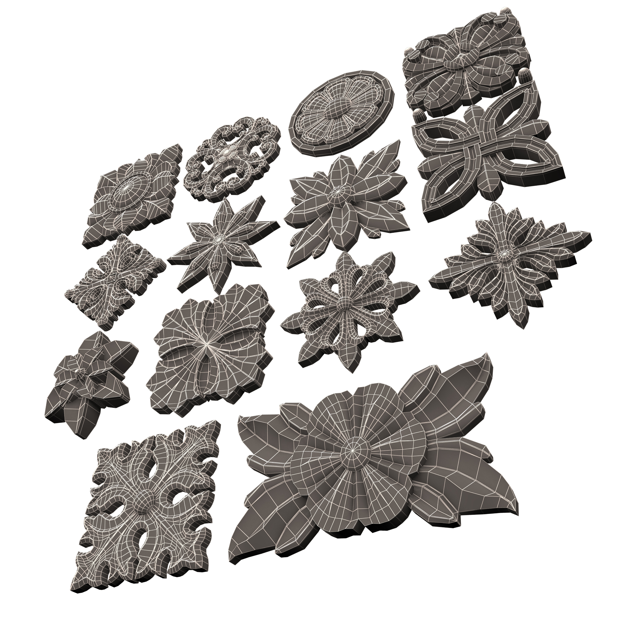 STL file Rosette Carved Collection CNC 🏵️・3D printer model to download ...