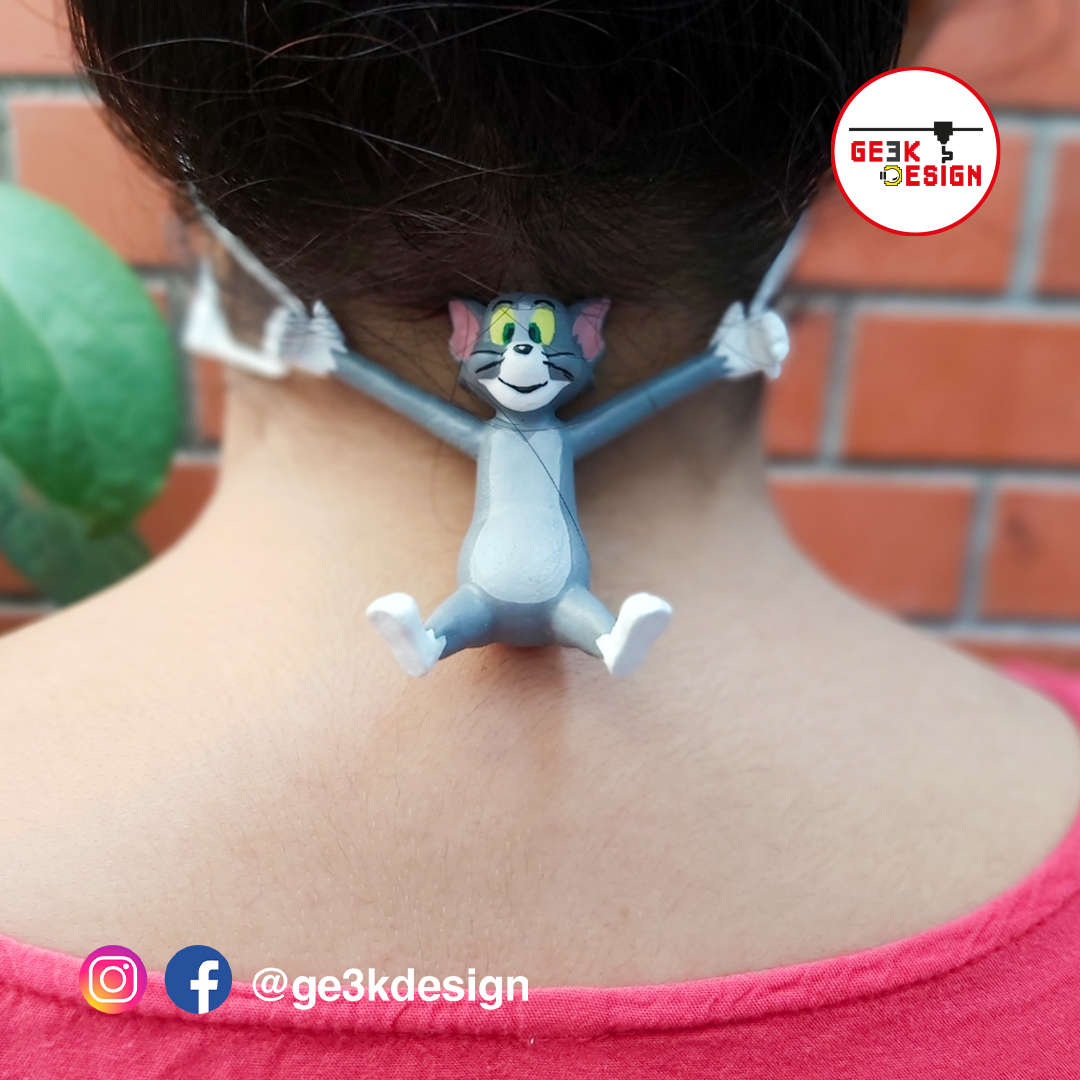 STL file Tom Cat's 3D ear saver from Tom and Jerry - Tom Cat's 3D ear ...