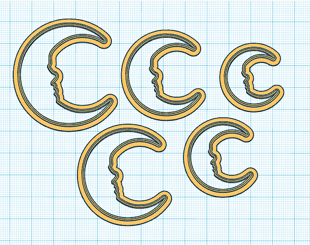 STL file Crescent Moon Polymer Clay Cutter Set 🌙・3D print model to ...