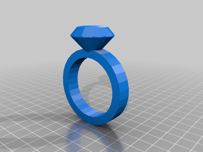 Free STL file Diamond Ring 💎・Object to download and to 3D print・Cults