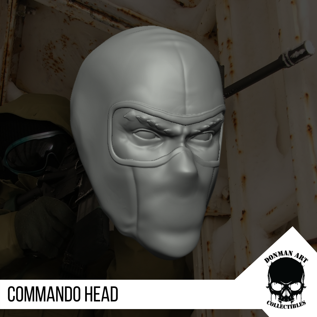 STL file Commando Head for 6 inch action figures・3D printable model to ...