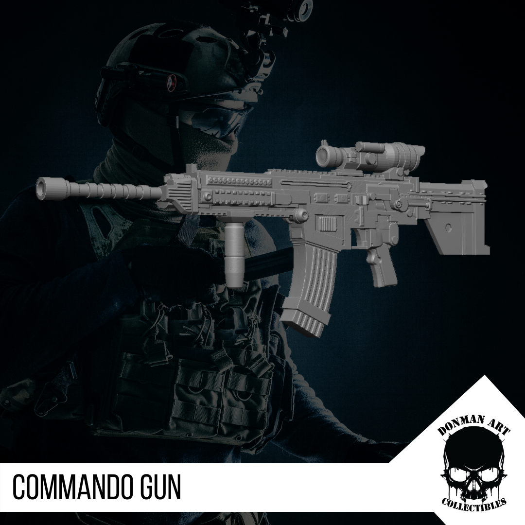 STL file Commando Gun for 6 inch action figures 🔫・3D printing design to ...