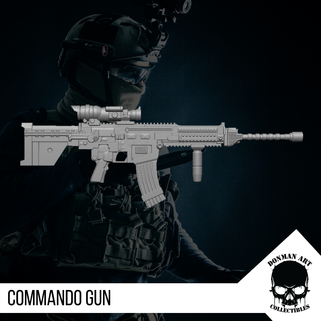 STL file Commando Gun for 6 inch action figures 🔫・3D printing design to ...
