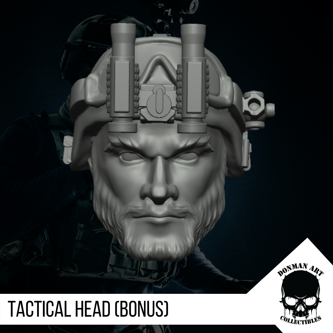 STL file Tactical Head for 6 inch action figures・Design to download and ...