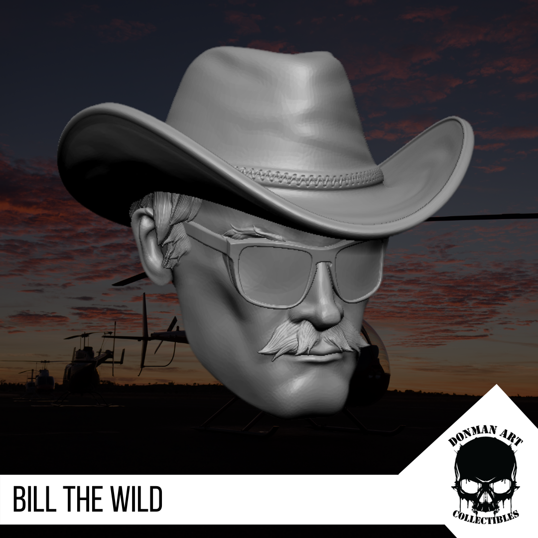 STL file Bill the Wild Head for 6 inch action figures・3D printer design ...