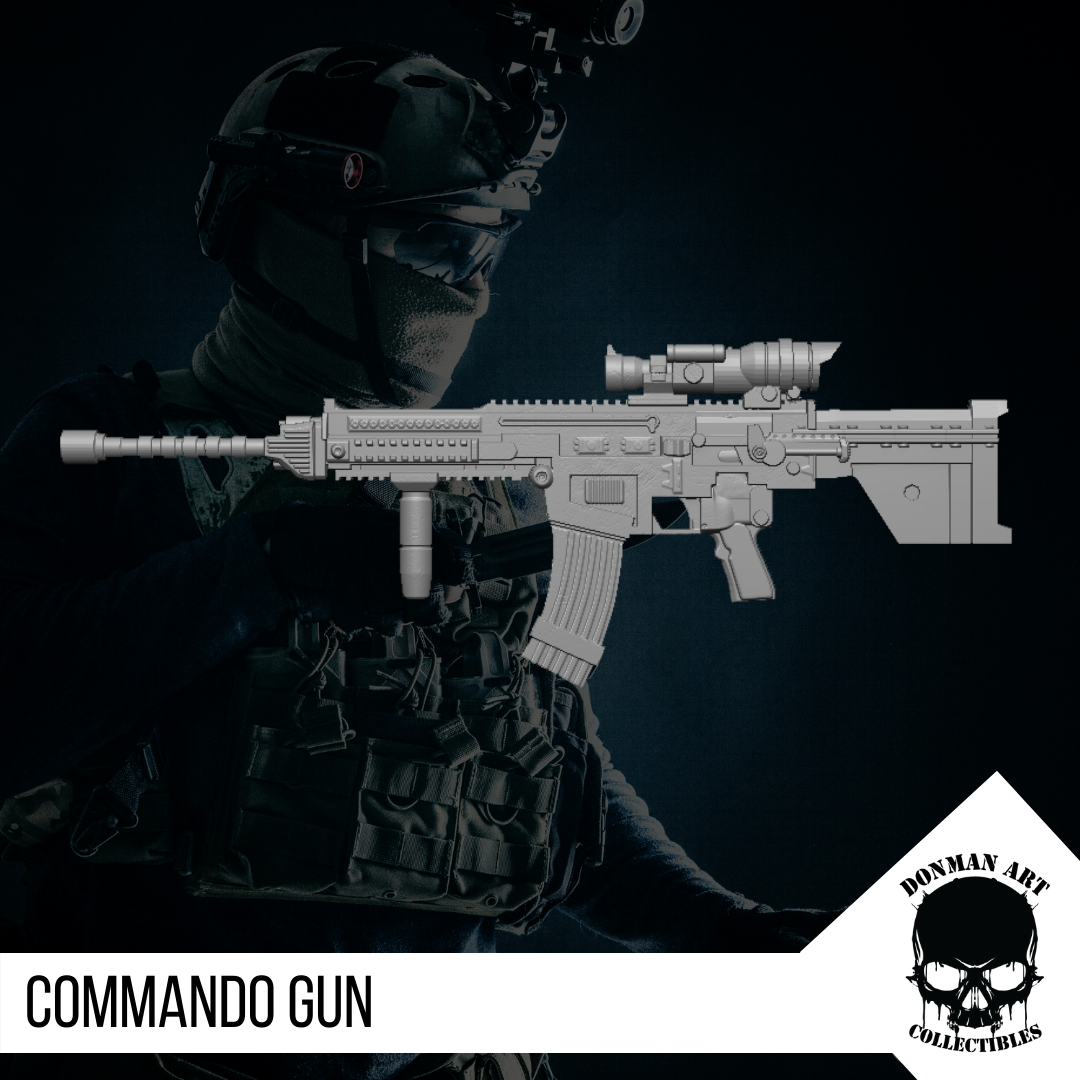 STL file Commando Gun for 6 inch action figures 🔫・3D printing design to ...