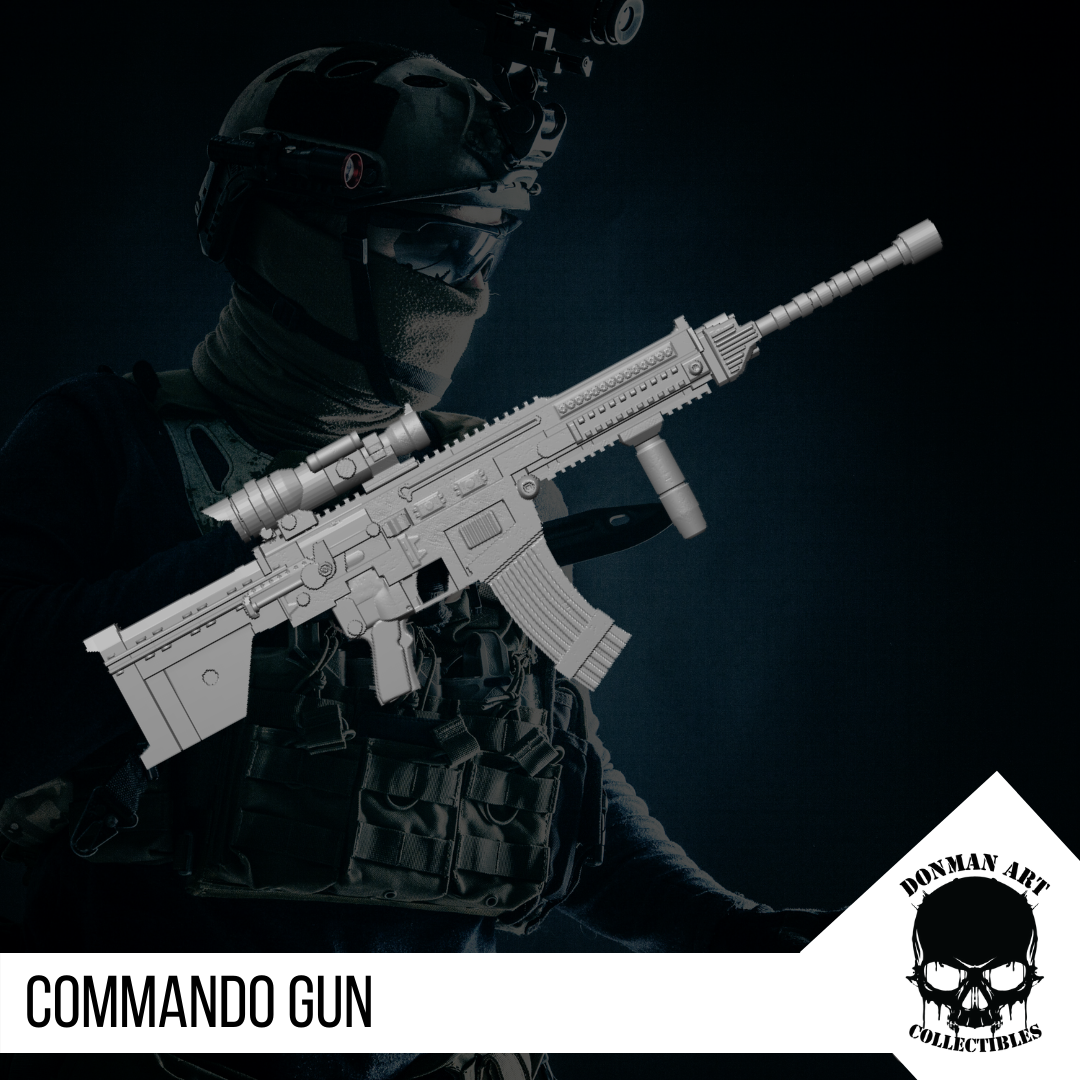 STL file Commando Gun for 6 inch action figures 🔫・3D printing design to ...